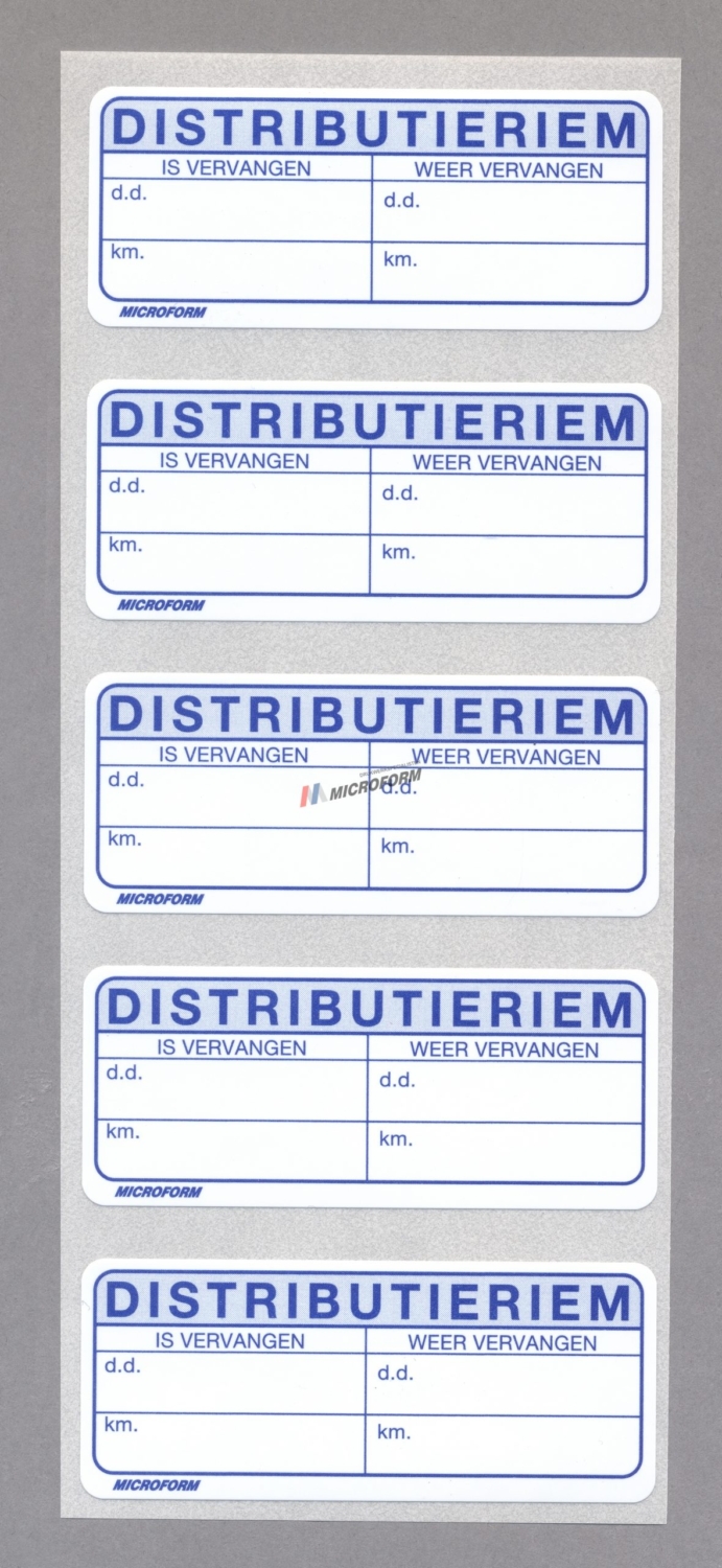 Sticker distributieriem – Microform